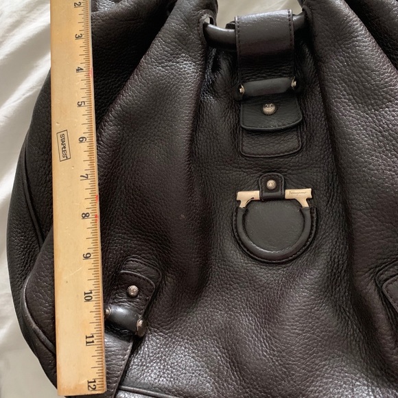 Salvatore Ferragamo brown lamb leather bag